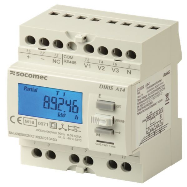 Centrale de mesure multifonction DIRIS A14 MID monté sur un rail DIN ...